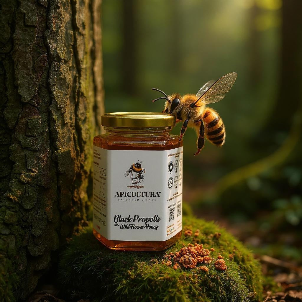 Black Propolis with Wild Flower Honey – Apicultura